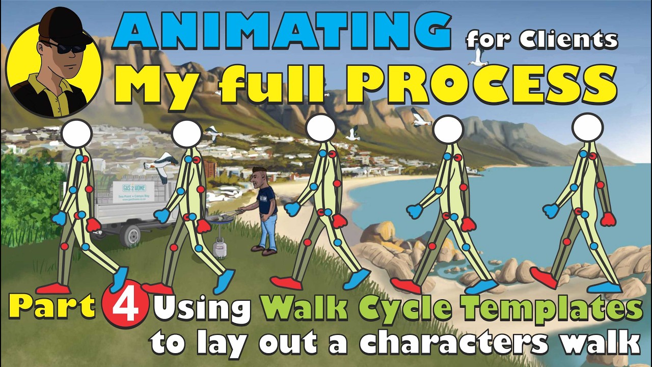 A look at my process - Part #4; Using my Walk Cycle Templates to set up ...