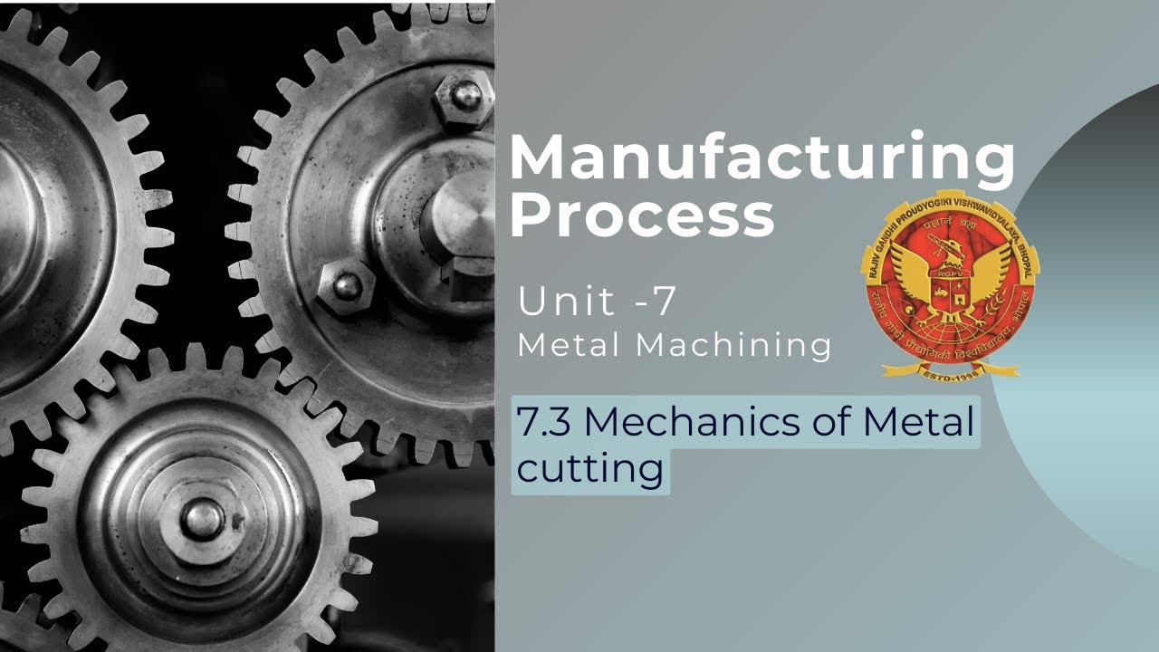 7.3 Mechanics of Metal Cutting | ME305 | - YouTube