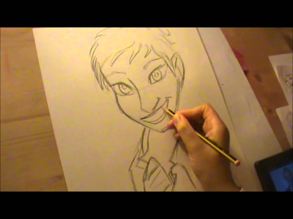 Drawing Ellen DeGeneres as a Cartoon By Jada O'shea - YouTube