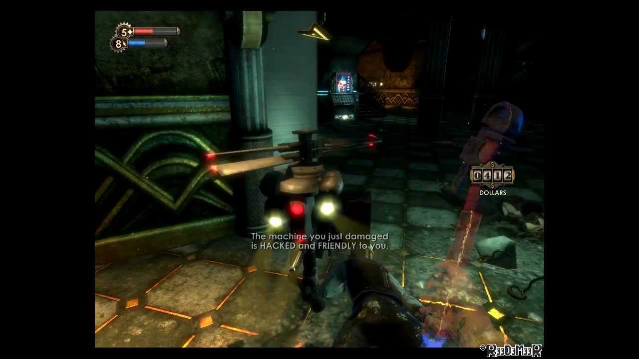 Bioshock: Security Bot "HACKED" glitch - YouTube