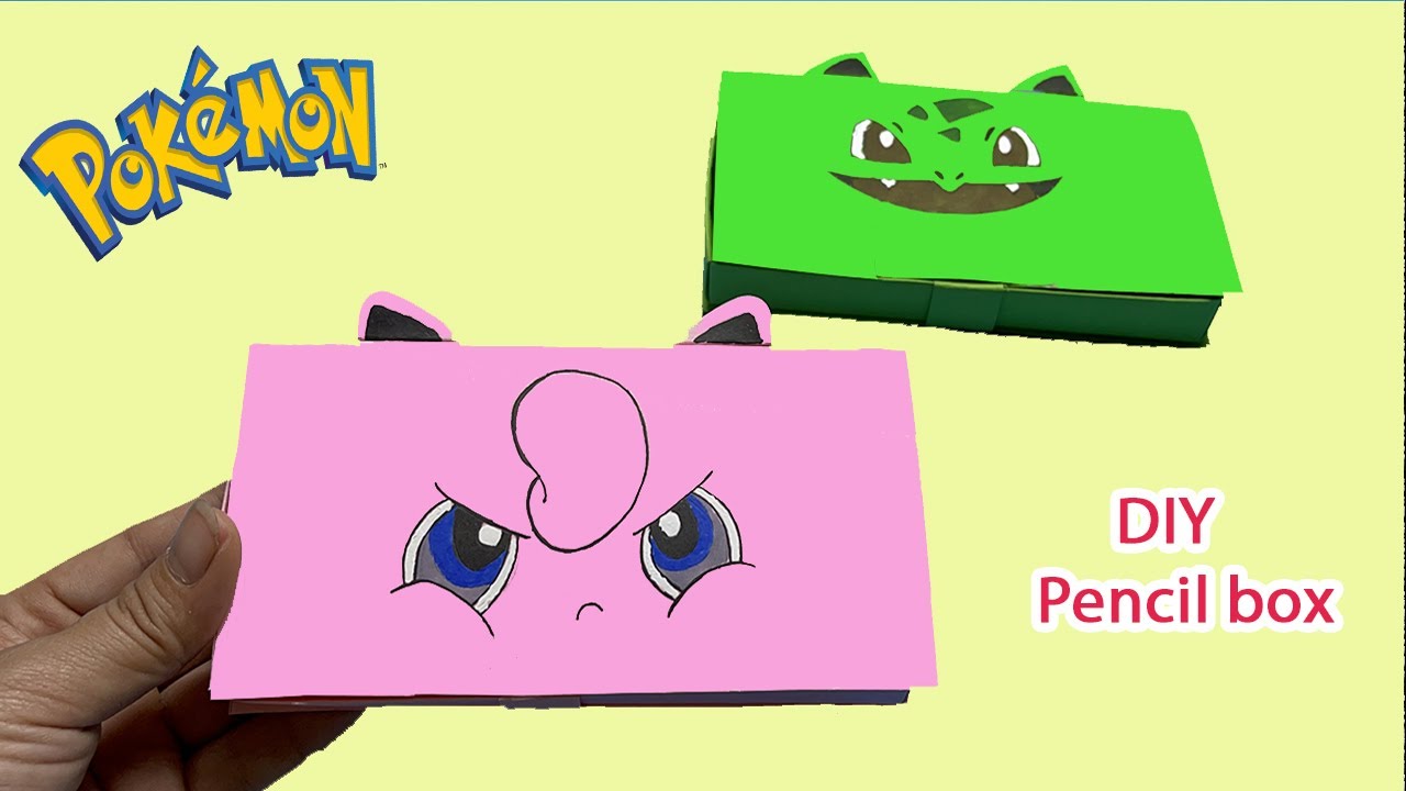 How to Make a Paper Pencil Box / DIY EASY Pokemon Pencil Box! Back to ...