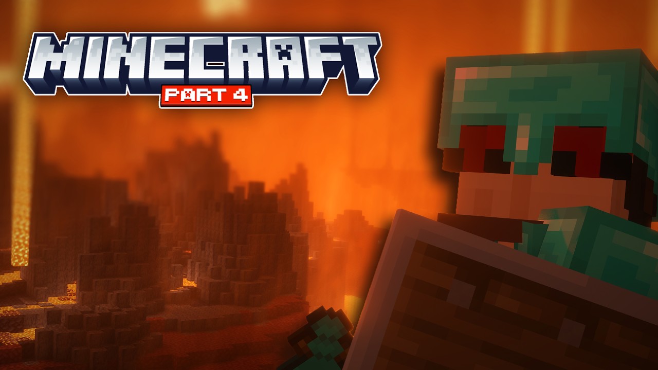 Mostly Vanilla Minecraft #4 - Exploring the Nether - YouTube