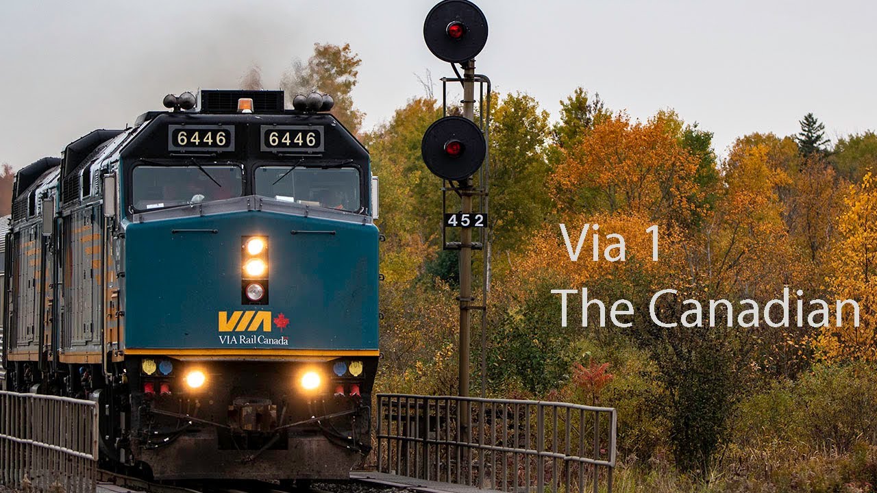 The Canadian Via 1 On The Bala Sub at Zephyr Mile Post 45 - YouTube