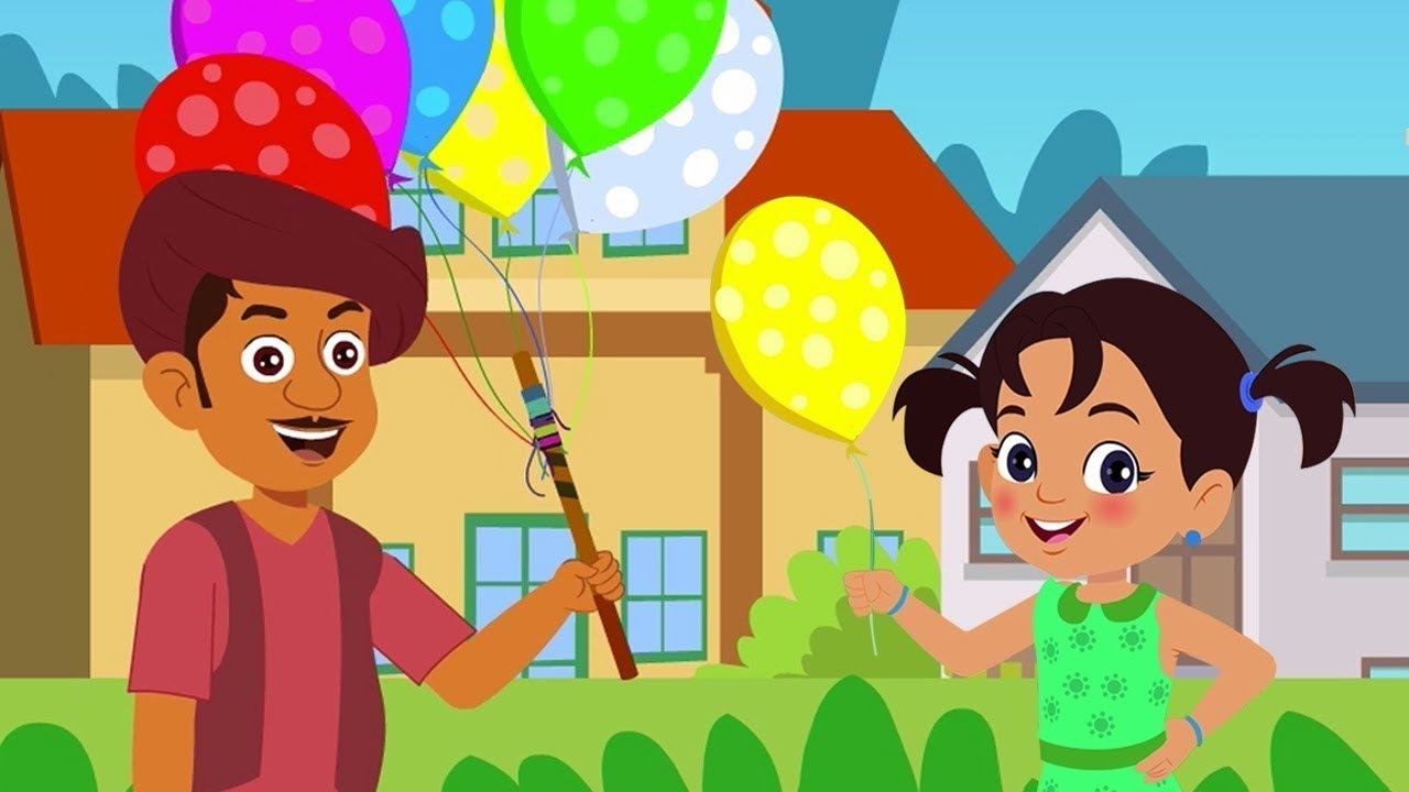 गुब्बारे वाला gubbare wala || Balloon Song ForKids I Hindi Rhymes For ...