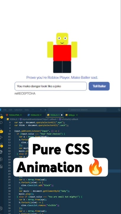 Make Baller Smile CAPTCHA CSS Animation - YouTube