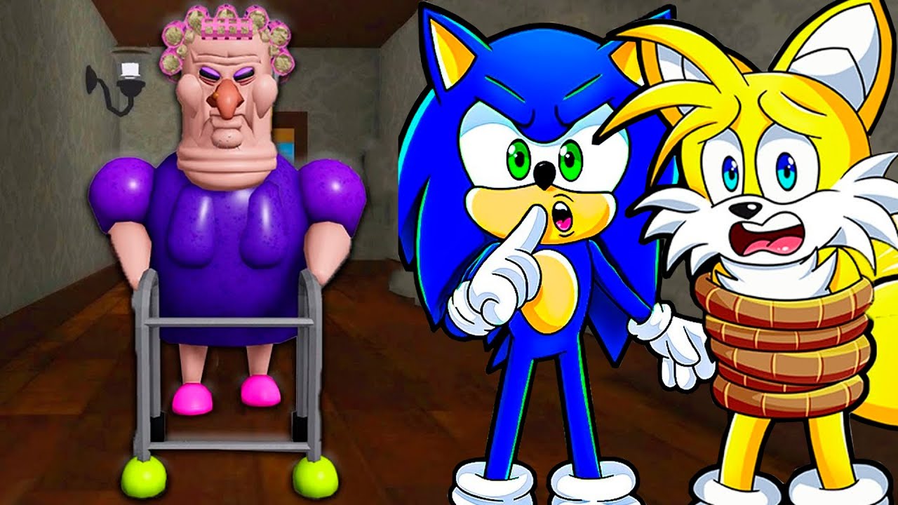 Sonic & Tails Escape GRUMPY GRAN in Roblox - YouTube