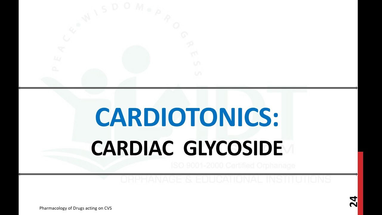 CARDIOTONICS: Pharmacology: Cardiac Glycosides: Digitoxine, Gitoxine ...
