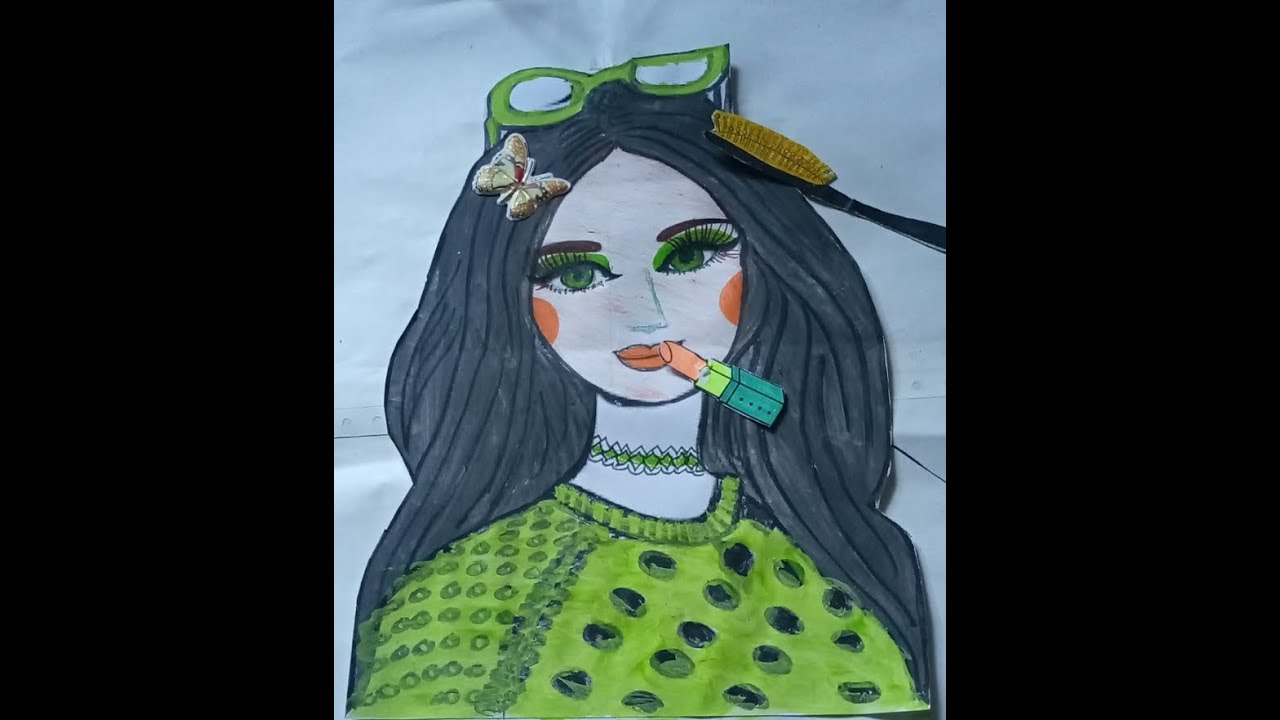 [make up Tutorial] ||Paper diy|| 💅💄🎨How to girls make up with paper ...