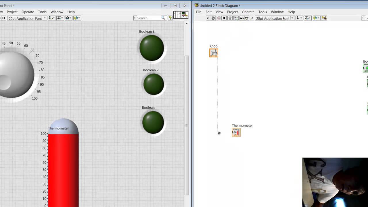 alarma de temperatura en labview - YouTube