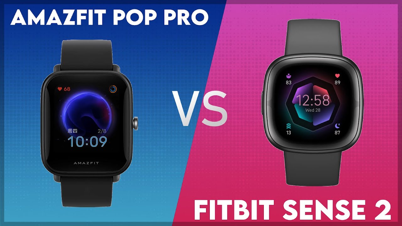 Amazfit Pop Pro vs Fitbit Sense 2 Comparison - YouTube