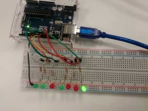 Encendiendo de Led secuencial con arduino - YouTube