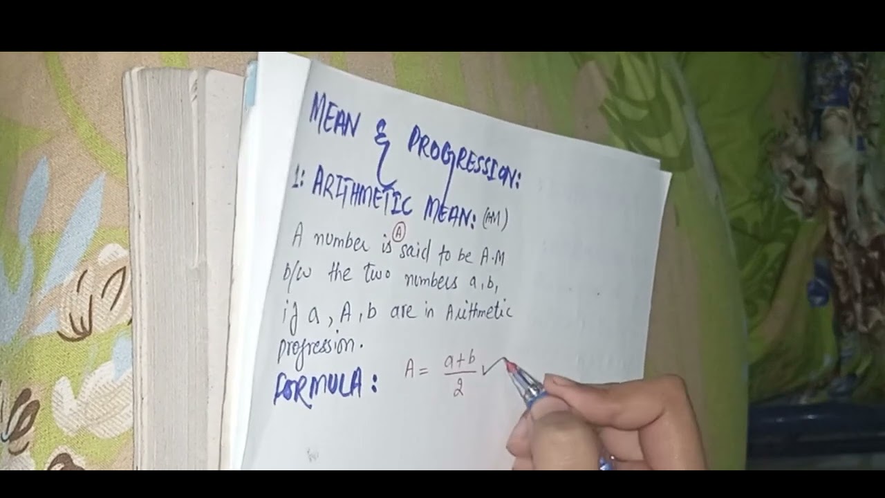 Arithmetic , Geometric and Harmonic Mean || Mean & Progression - YouTube