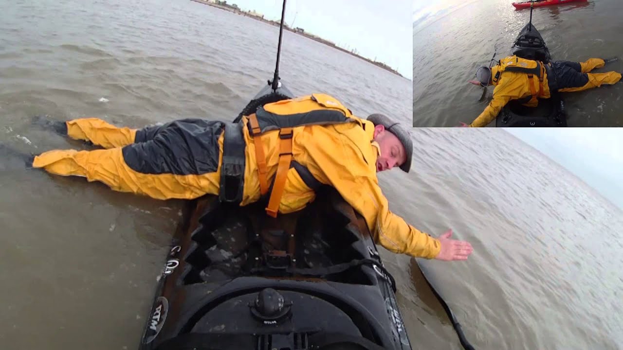Fishing Kayak Self Rescue at Sea - YouTube