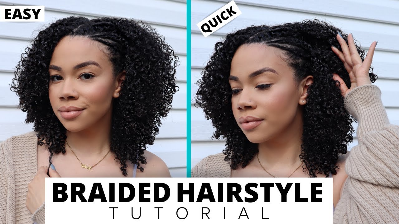 Hairstyle Tutorial | Quick, Easy Braided Style on Curly Hair! - NY ...