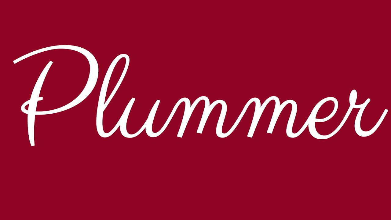 Learn how to Sign the Name Plummer Stylishly in Cursive Writing - YouTube