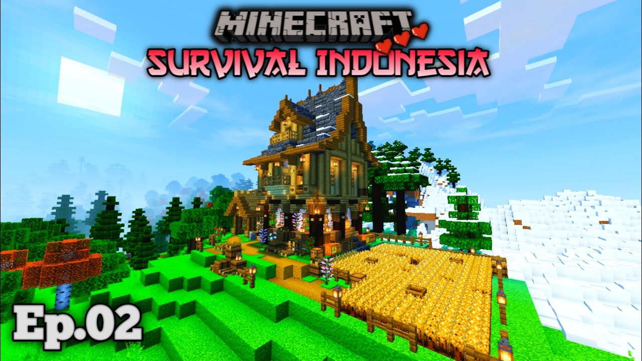 Membangun Rumah Pertama !!! - Minecraft Survival Indonesia (Ep.02 ...