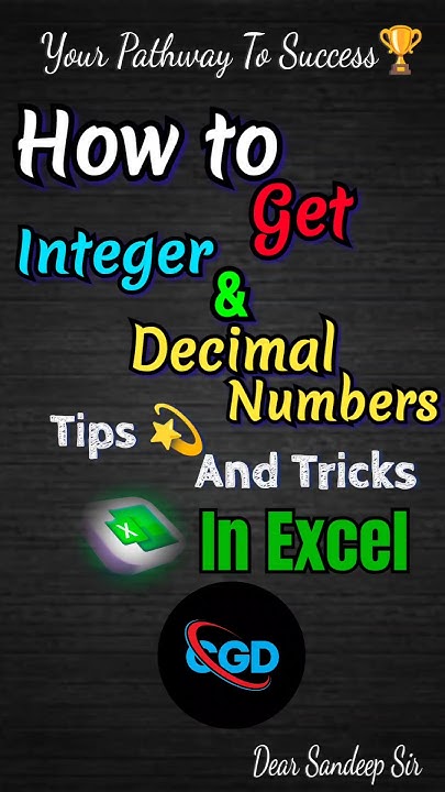 How to get integer & decimal numbers in excel tips and tricks 💯💫 #exceltips #tutorial # ...