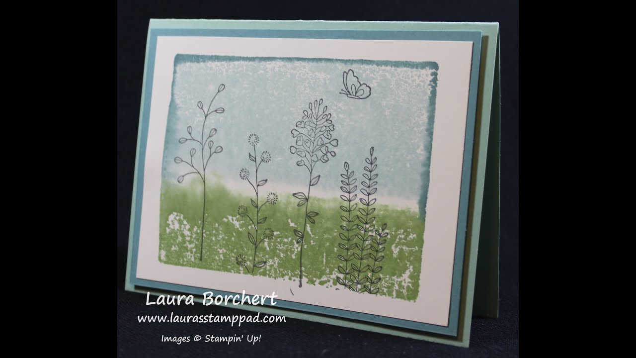 Color Blocking Technique with the Flowering Fields Stamp Set - Laura's ...