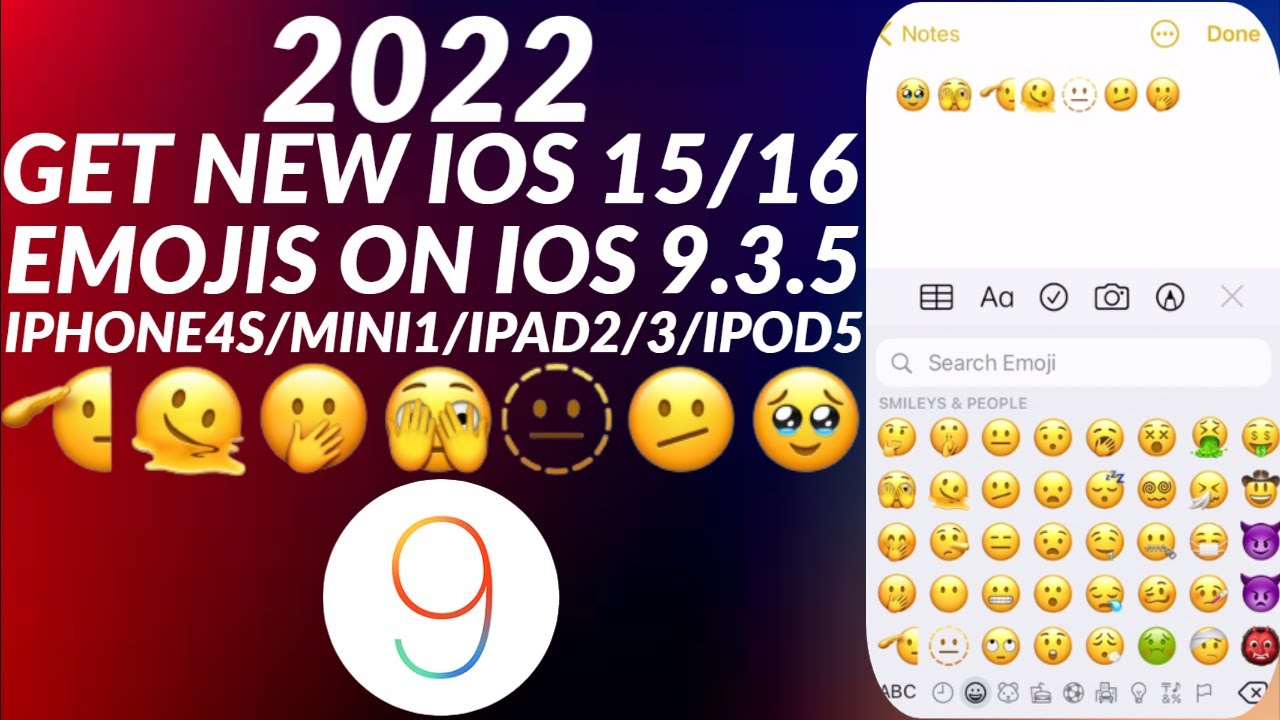 Get iOS 15/16 Emojis on iOS 9.3.5/9.3.6 | New iOS 9.3.5 Emojis | New ...