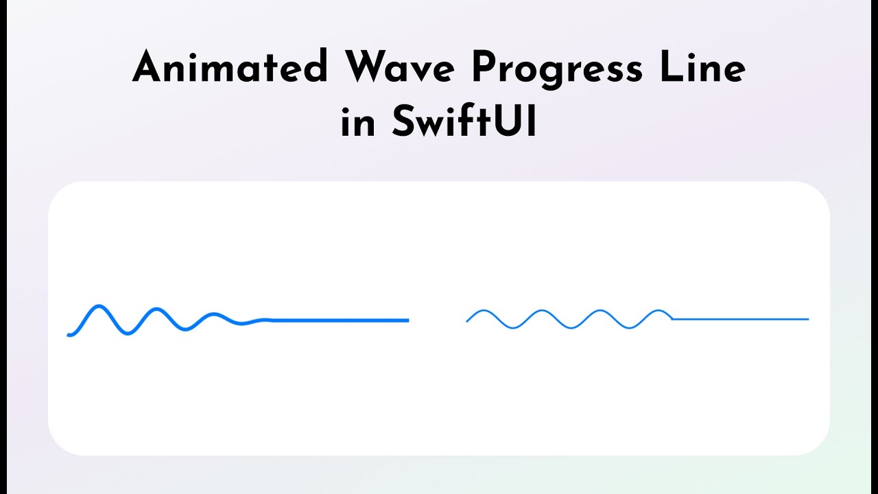 Animated Wave Progress Linein SwiftUI (Progresive and Atennuation variants) - YouTube