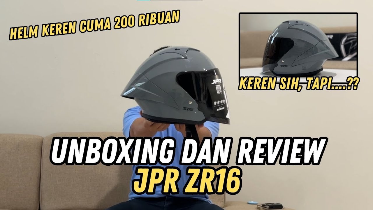JPR ZR16! KEREN BANGET, TAPI?? KITA UNBOXING DAN REVIEW HELM KEREN BUDGET PELAJAR - YouTube