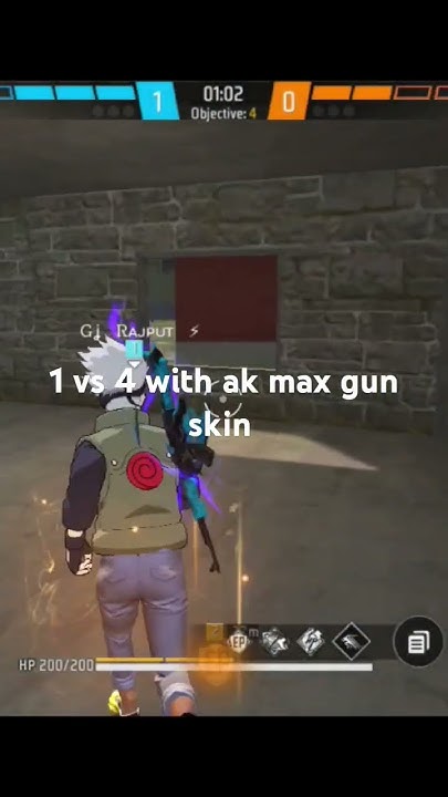 1vs4 with ak47 max gun skin #viral - YouTube