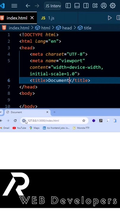 Change page title using javascript #shorts #trending #javascript - YouTube