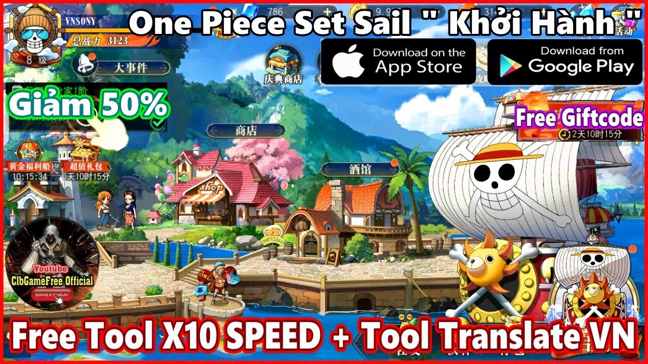 One Piece Set Sail : Khởi Hành | Free Full Giftcode | Gameplay OnePiece ...