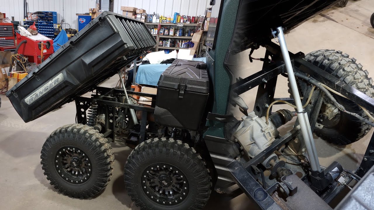 04 Polaris Ranger 6x6 Power Dump Bed - YouTube
