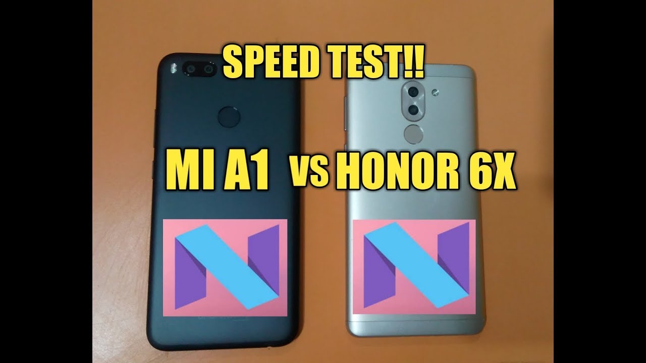 Mi A1 vs Honor 6x - SPEED TEST!! - YouTube
