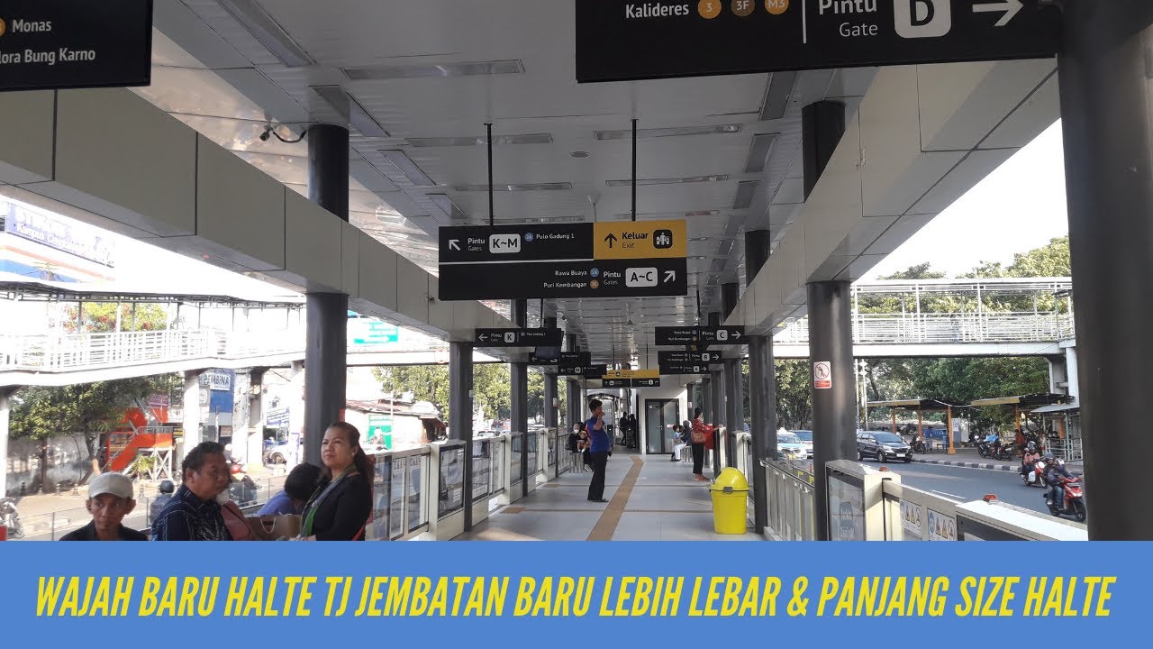 Wajah Baru Halte TransJakarta Jembatan Baru yang Sangat Lebar & Luas ...