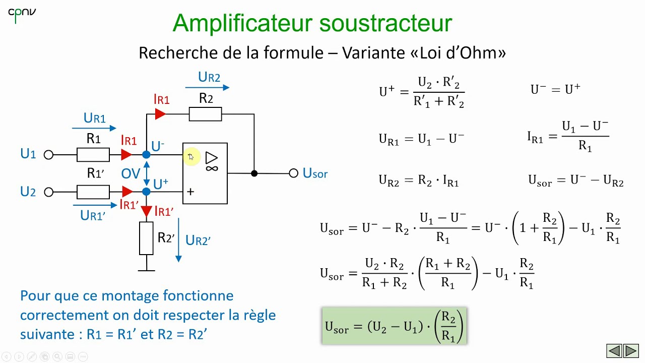 ELAN - AOP montages de base (partie 4 - Ampli soustracteur) - YouTube