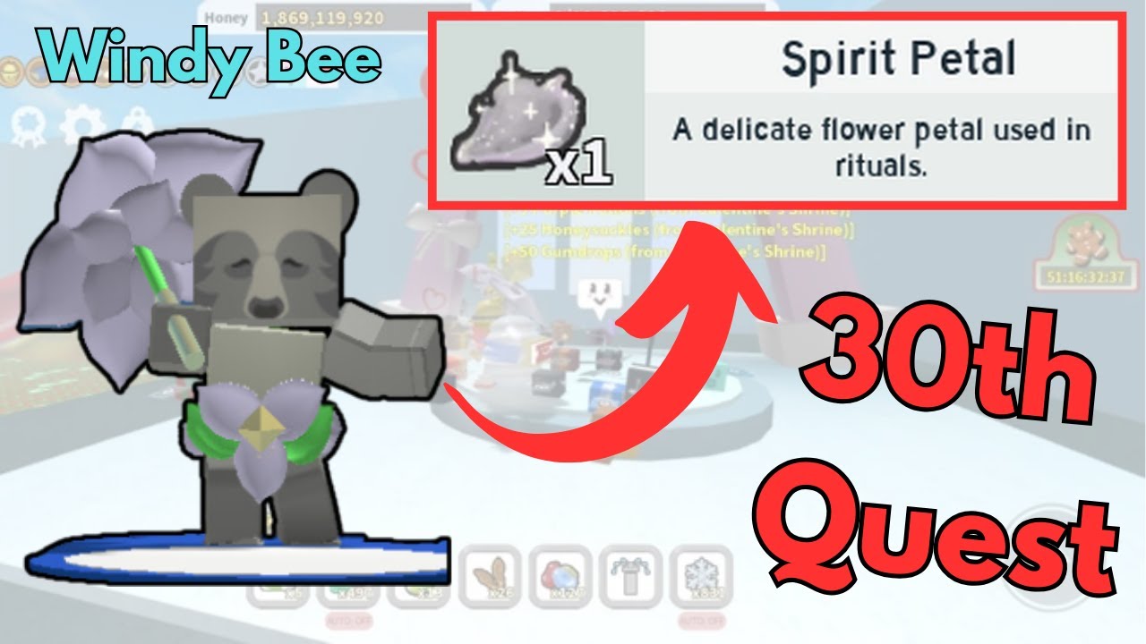 HOW TO GET THE 3RD SPIRIT PETAL IN BEE SWARM SIMULATOR (30th Spirit ...
