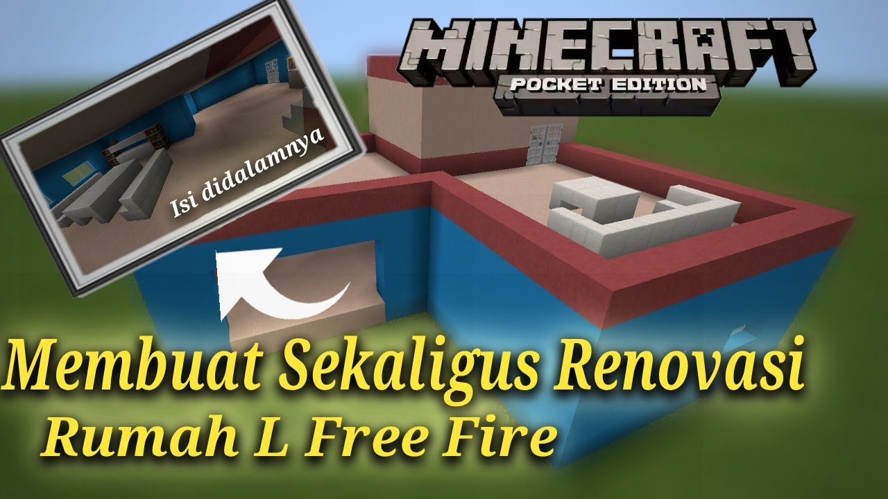 Cara Membuat Rumah L Free Fire Di Minecraft PE - YouTube