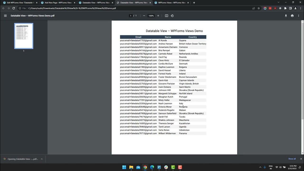 Show Wpform Entries In Datatable Youtube