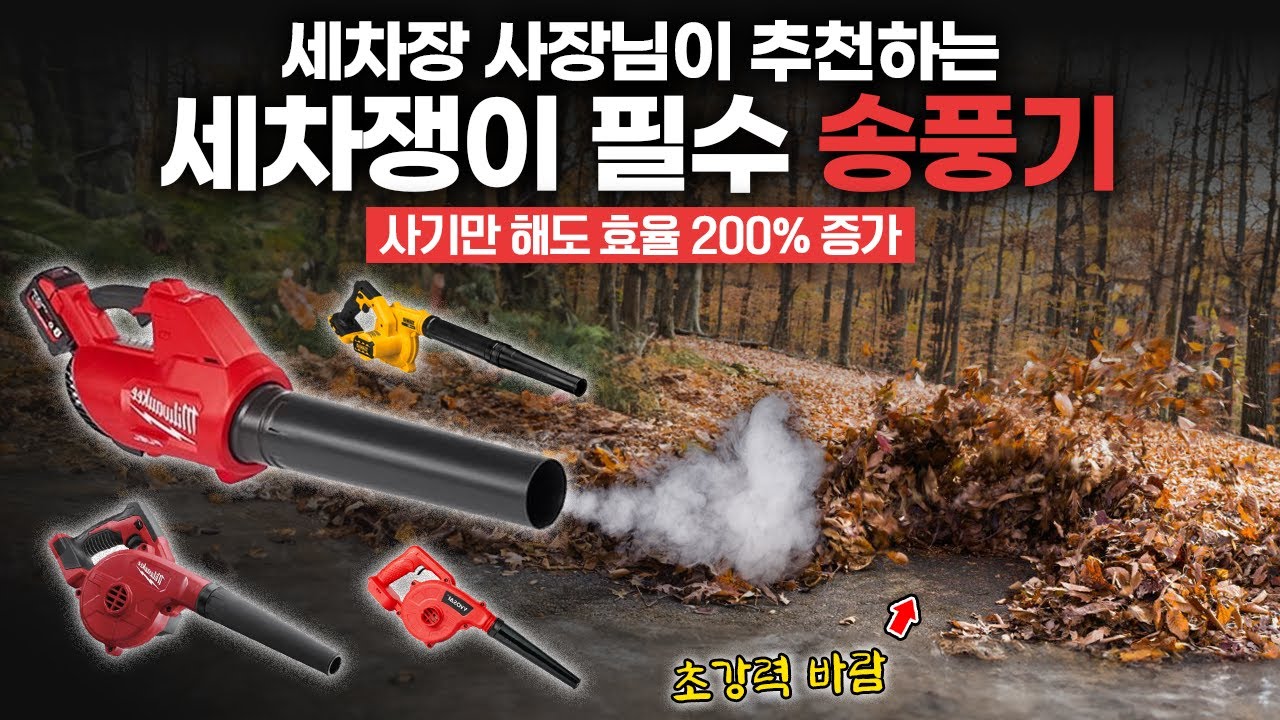세차장 사장이 추천하는 2024년 송풍기 추천 세차쟁이 필수 낙엽 눈 무선 송풍 대포 디월트 무선 송풍기 밀워키 M18
