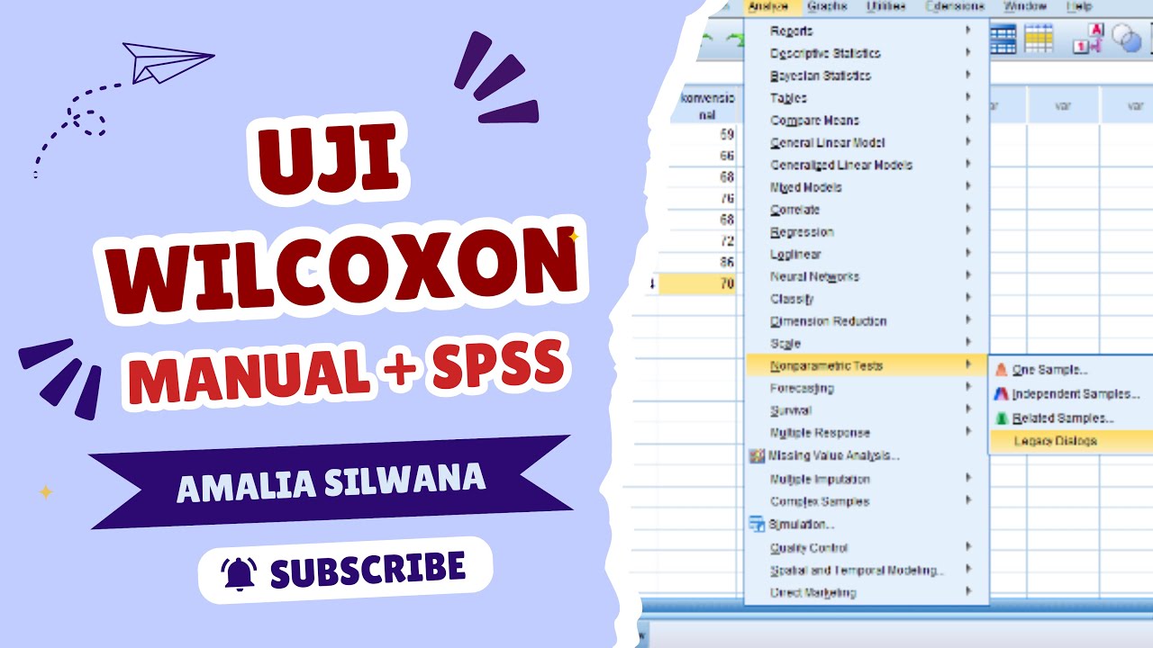 Uji Wilcoxon Signed Rank Test Manual dan SPSS - YouTube