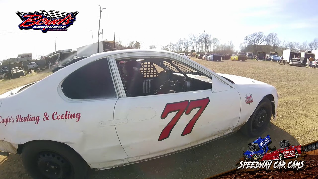 Winner - #77 Tracy Cagle - Hotshot - 3-16-19 Boyd's Speedway - In Car ...