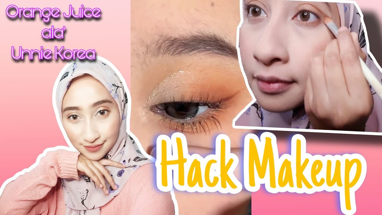 OrangePink Juice Eyeshadow Hack | Tutorial Makeup - YouTube