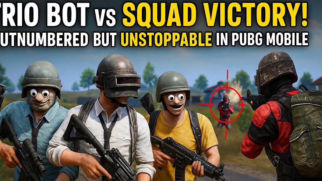 "TRIO BOT vs SQUAD Victory! Outnumbered But UNSTOPPABLE in PUBG Mobile ...