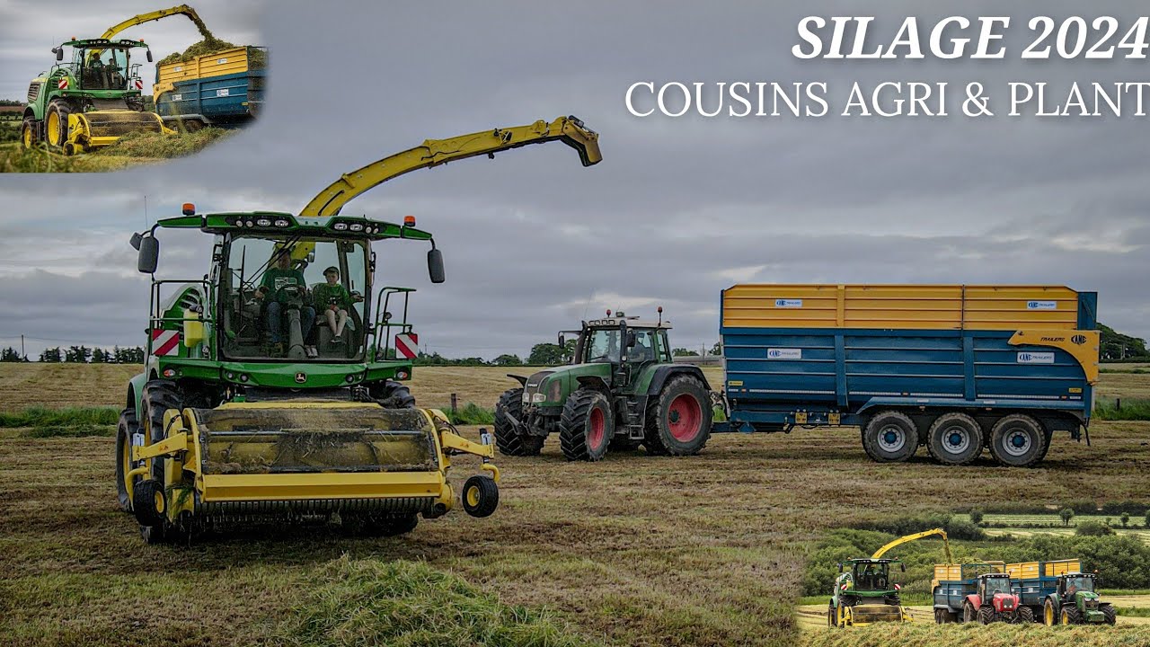 Silage 2024 - Cousins Agri & Plant - John Deere 9600 & Fendt 926 - YouTube