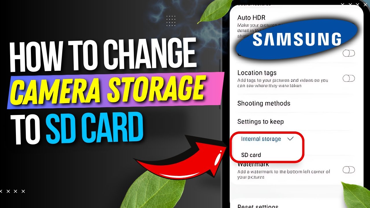 How to Change Camera Storage to SD Card in SAMSUNG - YouTube