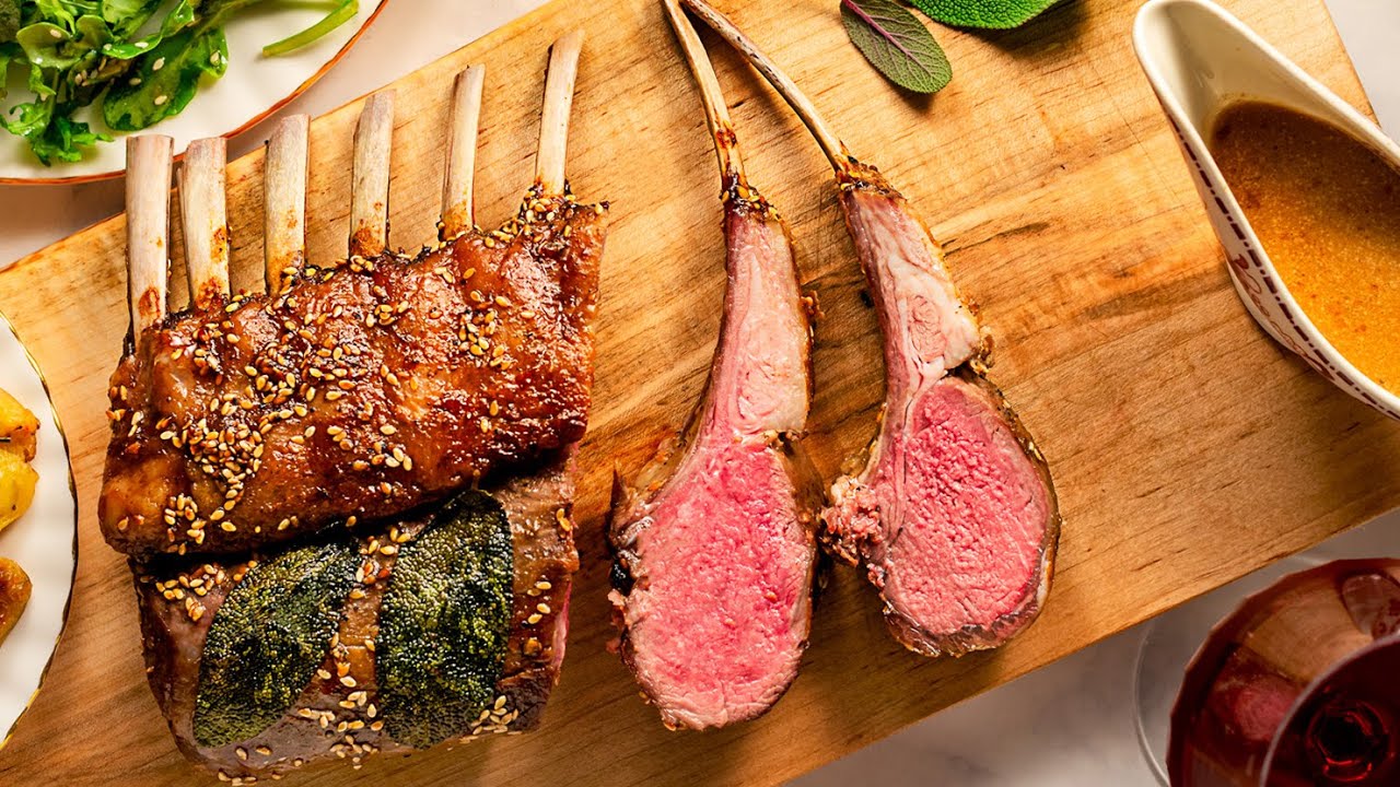 Asian-Style Roast Rack of Lamb by Ken Hom - YouTube