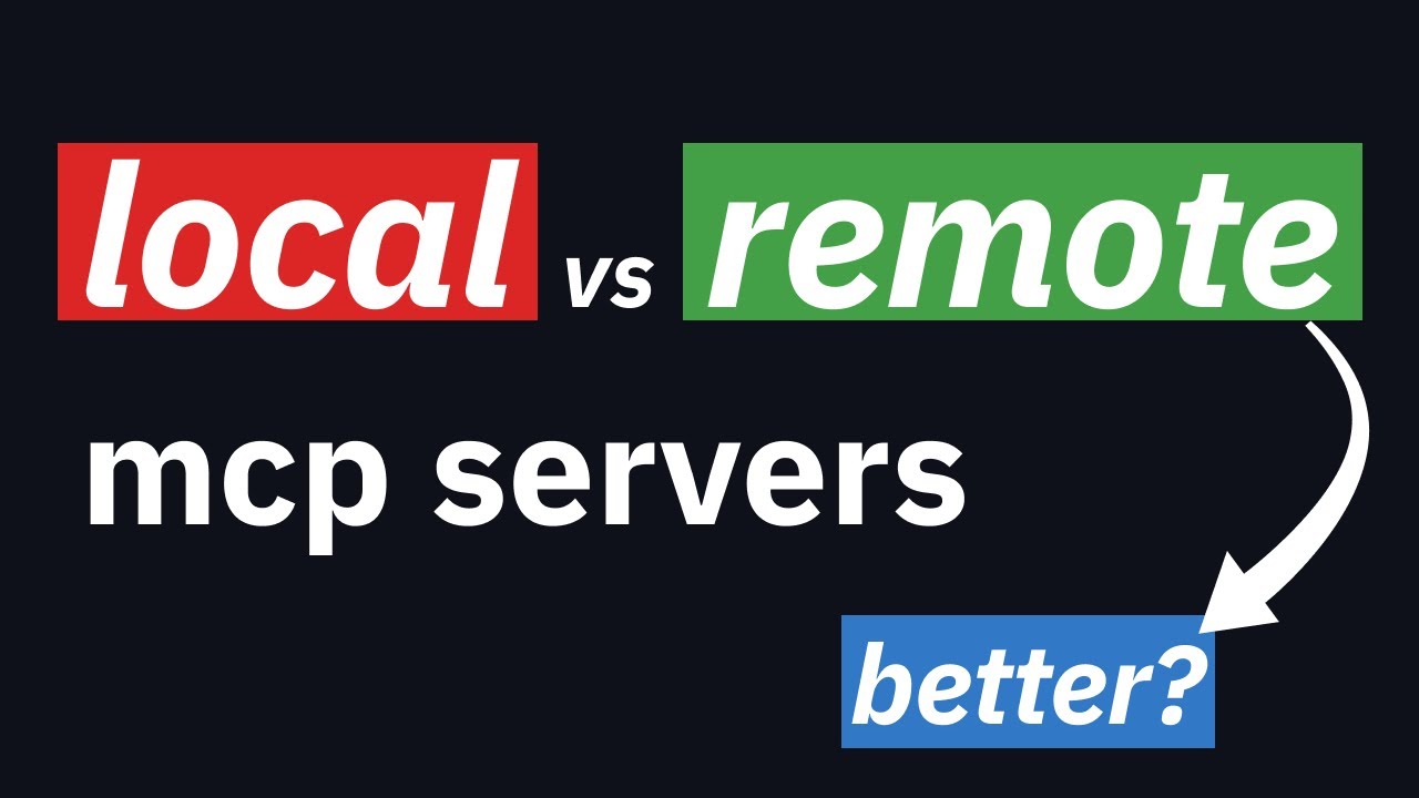 Local vs Remote MCP Servers - YouTube