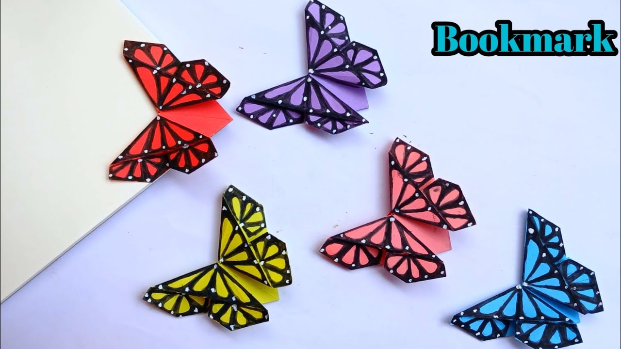 How to make butterfly bookmark | DIY paper Butterfly Bookmark | Origami ...