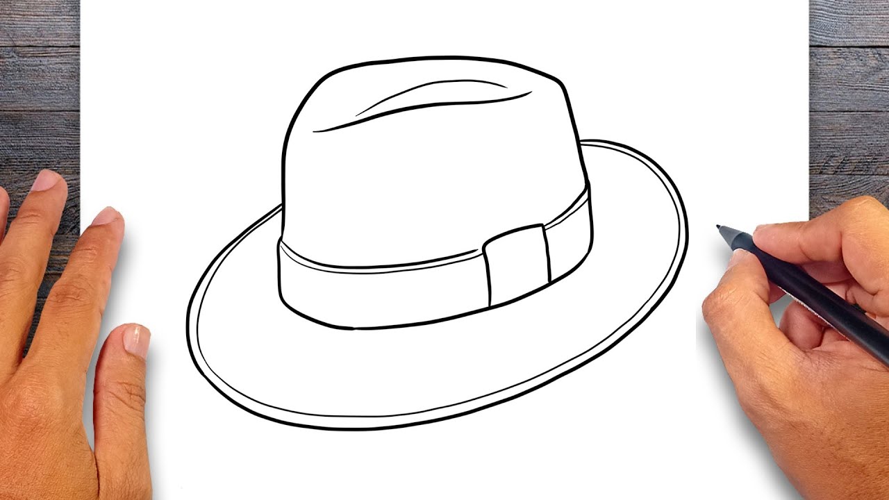 How to draw Fedora - YouTube