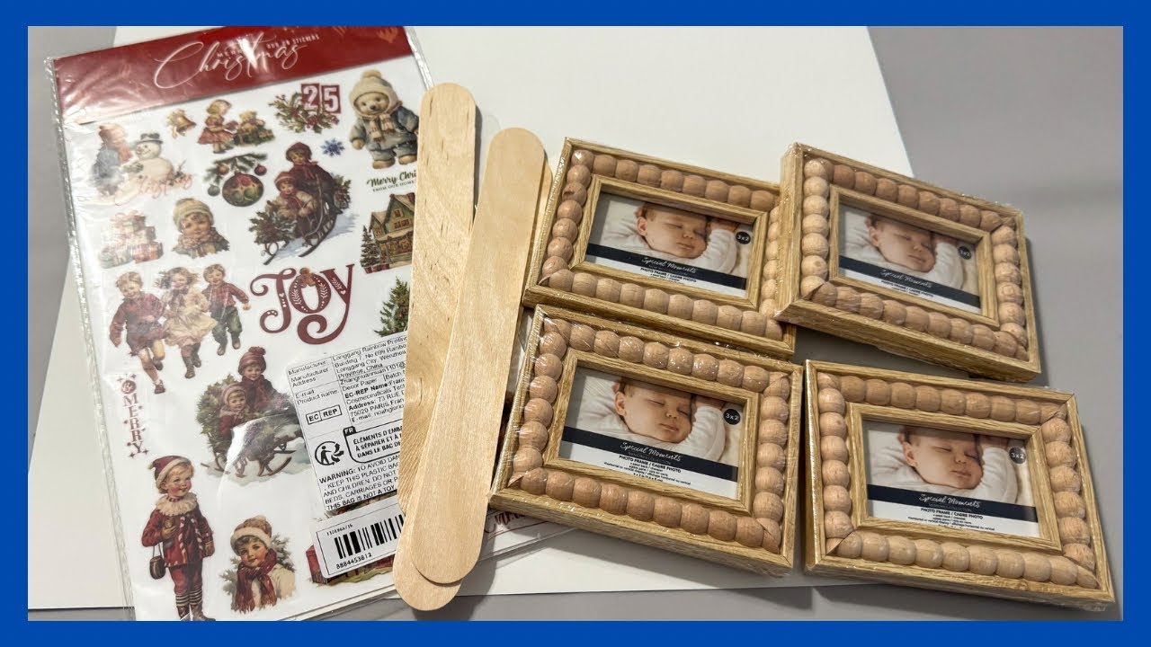Christmas Arrangement DIY || Using Dollar Tree Frames || Just 1 Quick ...