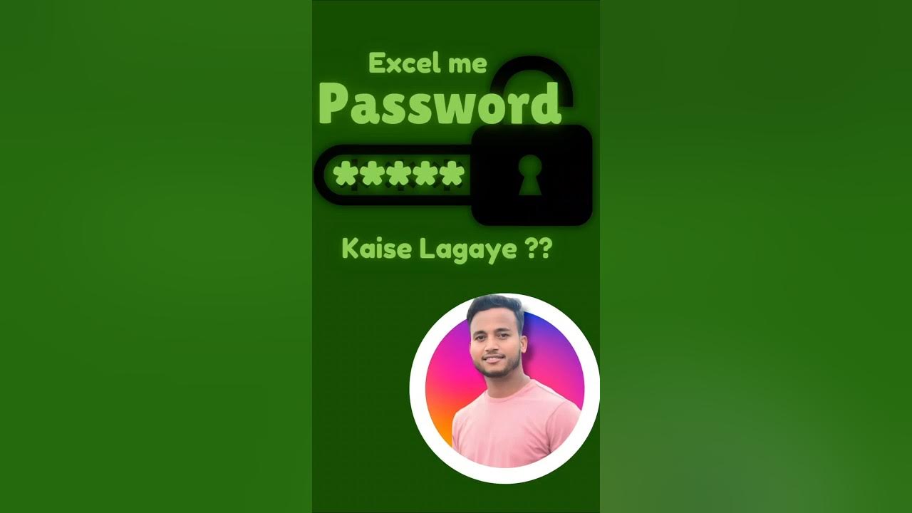 How To Protect Your Excel File With A Password Excel Exceltips Excelsquarebyafroz Youtube