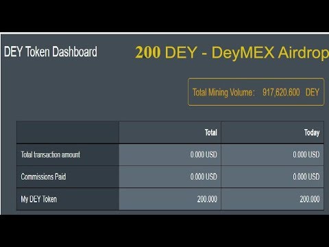 Get 200  DEY -DeyMEX Airdrop
