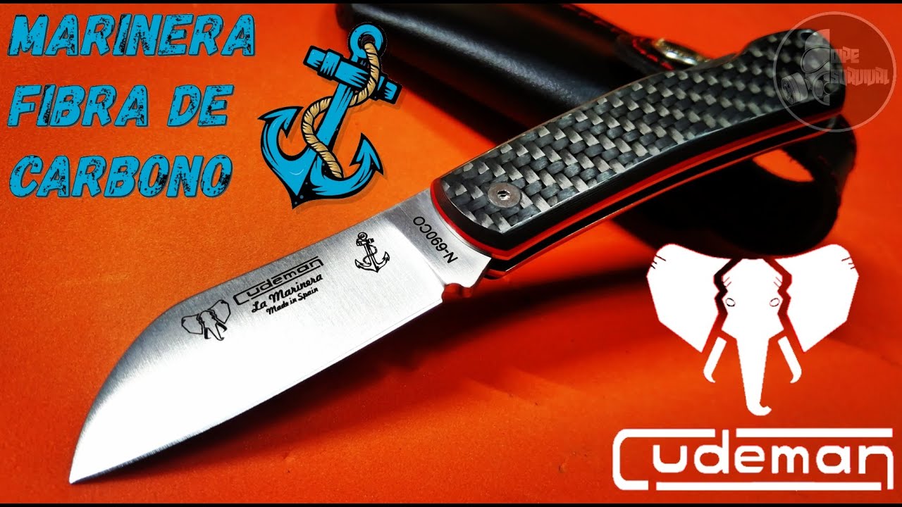 😍NAVAJA CUDEMAN MARINERA FIBRA DE CARBONO, NAVAJA TRADICIONAL DE MUCHA ...